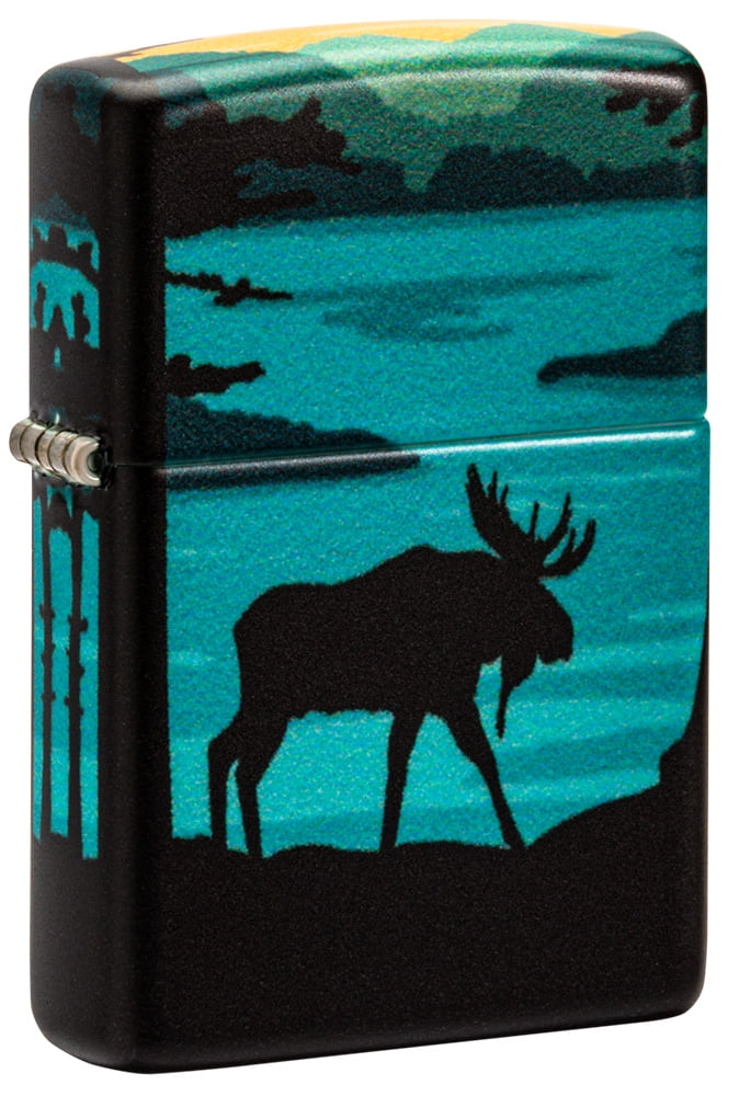 Zippo Moose Landscape 540 Color Design Pocket Lighter - Walmart.com