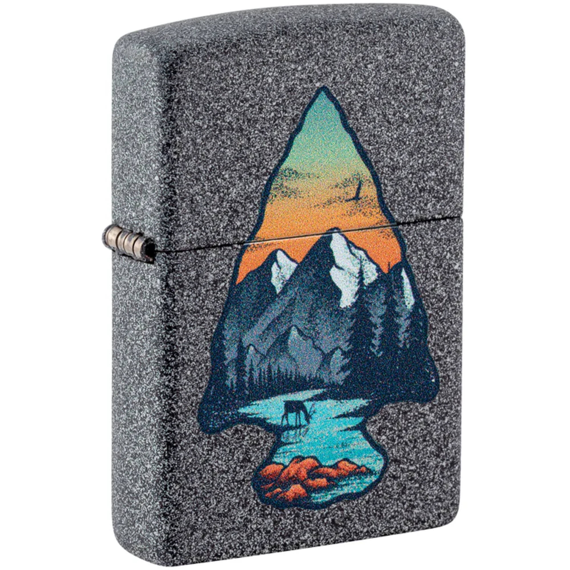 Zippo Mountain Design Iron Stone Pocket Lighter - Walmart.com