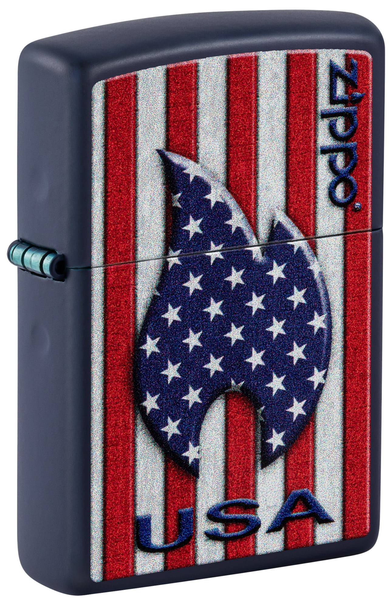 Zippo Patriotic Flame Design Navy Matte Pocket Lighter - Walmart.com
