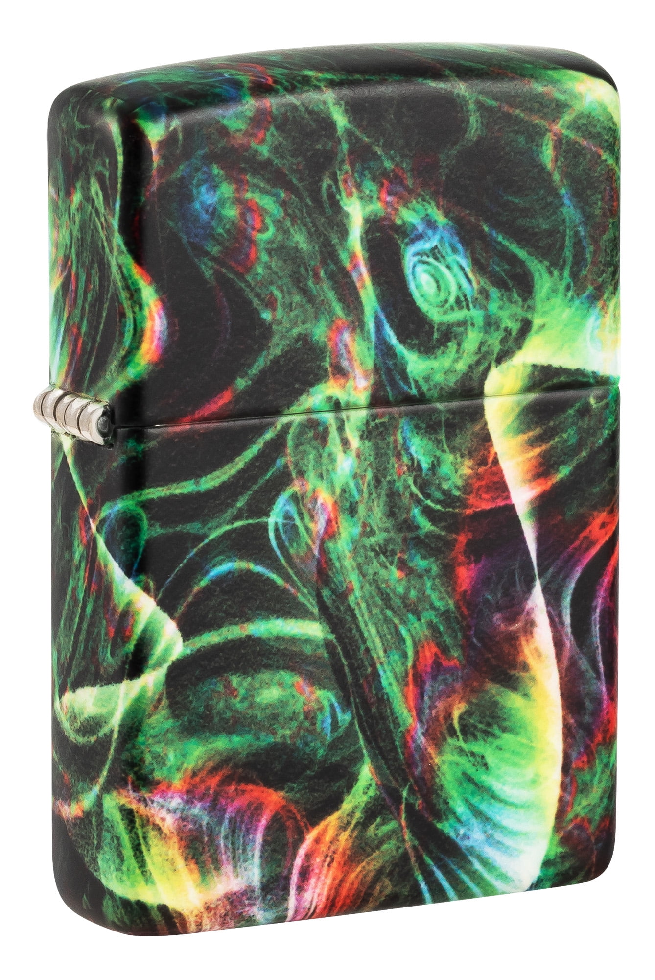 Zippo Psychedelic Swirl Design Glow in the Dark Green Matte Pocket Lighter - Walmart.com