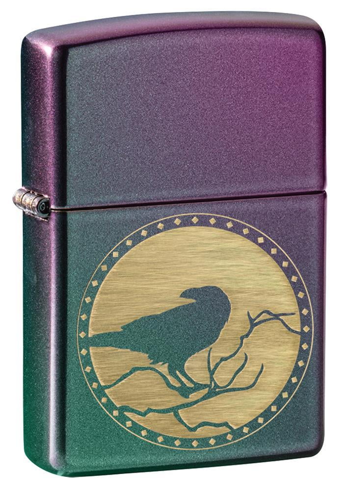 Zippo Raven Silhouette Design Iridescent Pocket Lighter - Walmart.com
