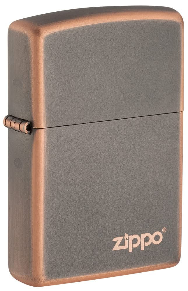 Zippo Rustic Bronze Zippo Logo Pocket Lighter - Walmart.com