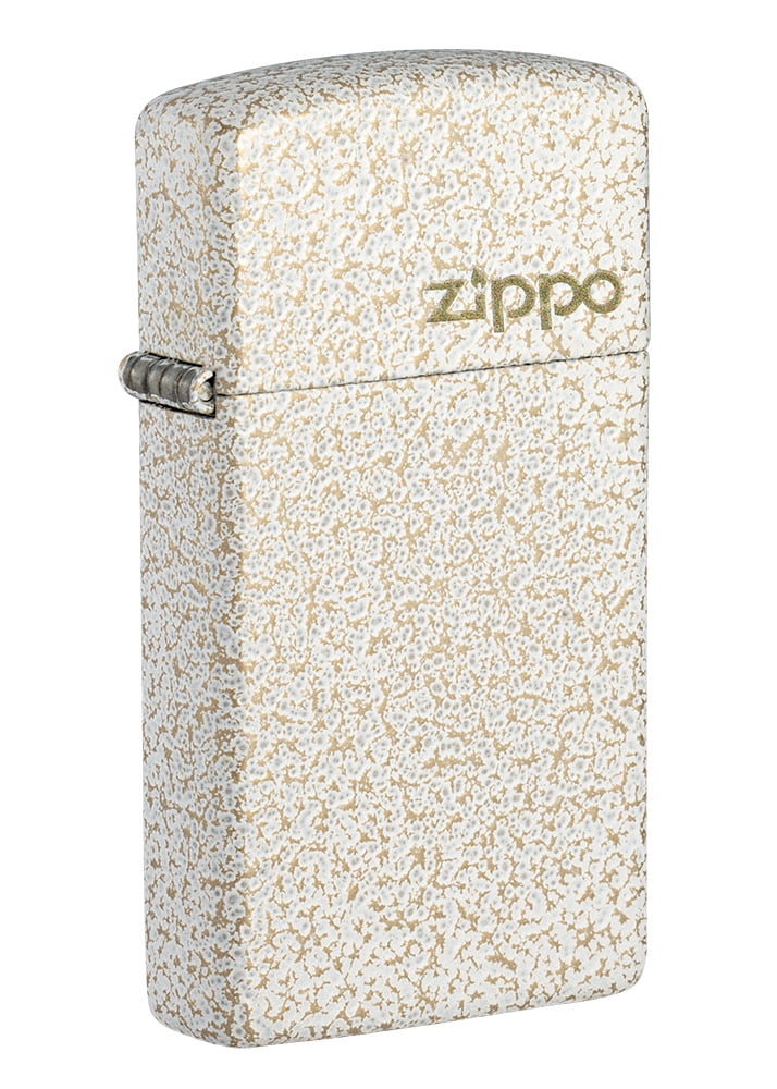 Zippo Slim Mercury Glass Matte Pocket Lighter, Textured Gold and Silver ...