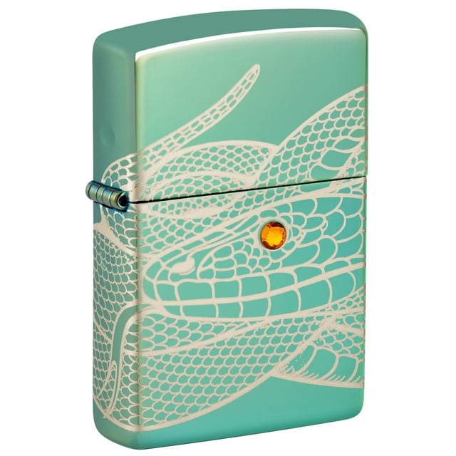 Zippo Snake Design High Polish Green Pocket Lighter - Walmart.com