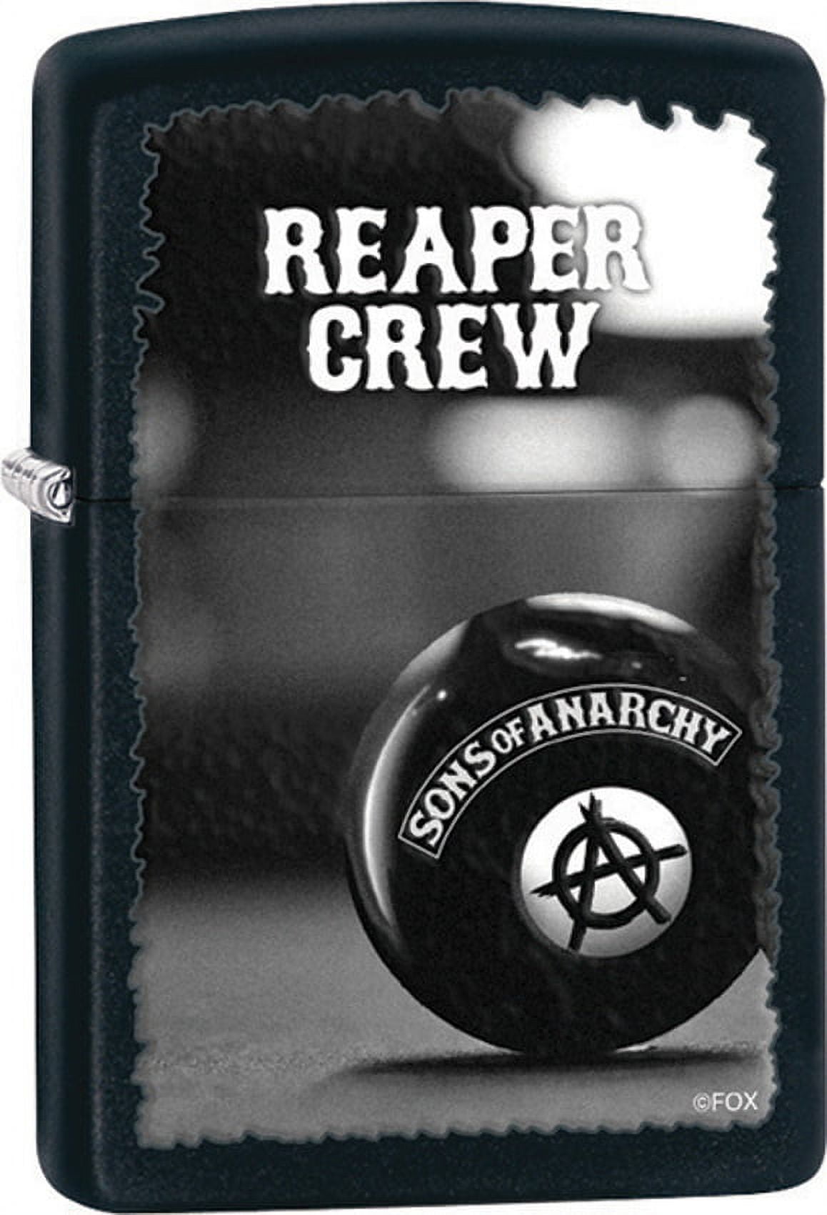 Zippo Sons of Anarchy Black Matte Windproof Lighter - Walmart.com