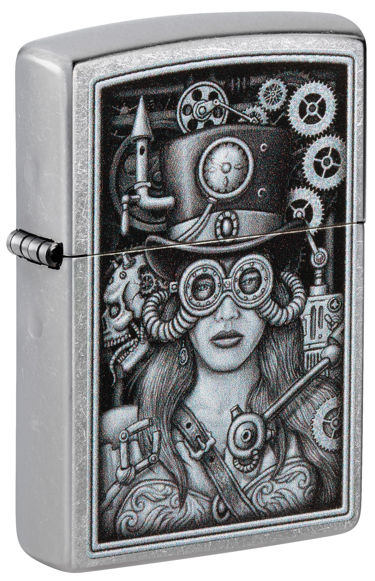 Zippo Steam Punk Woman Street Chrome Pocket Lighter - Walmart.com