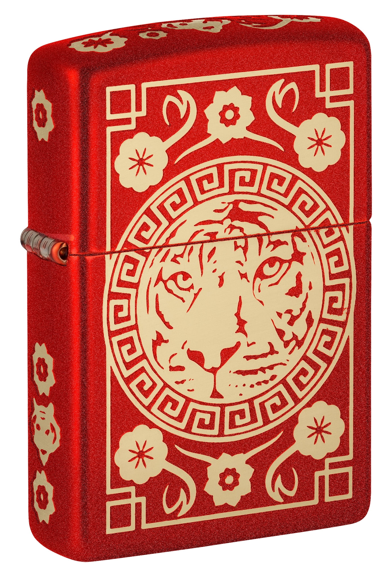 Zippo Tiger Design Metallic Red Pocket Lighter - Walmart.com