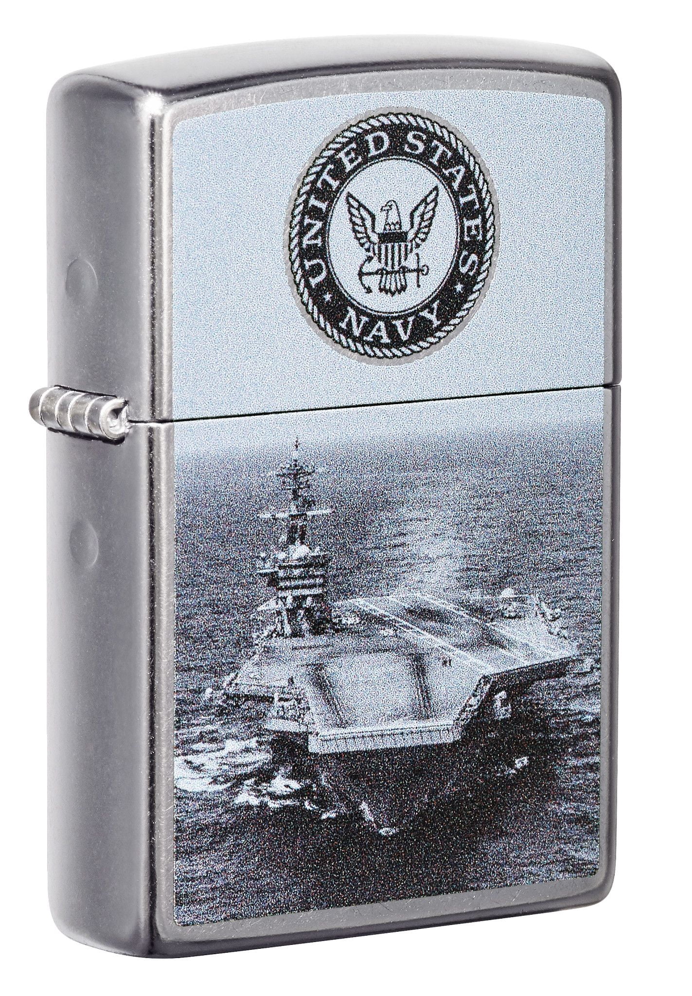 Zippo U.S. Navy Aircraft Carrier Street Chrome Pocket Lighter - Walmart.com