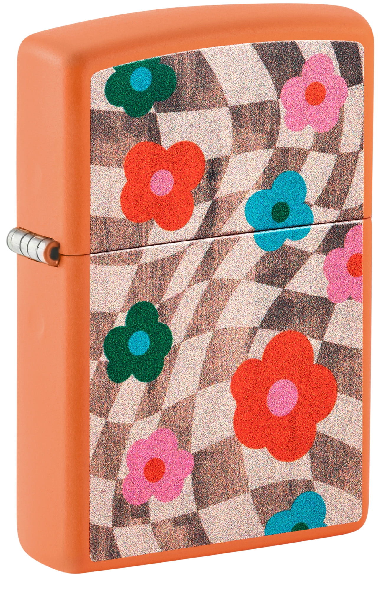 Zippo Wavy Flower Design Orange Matte Pocket Lighter - Walmart.com