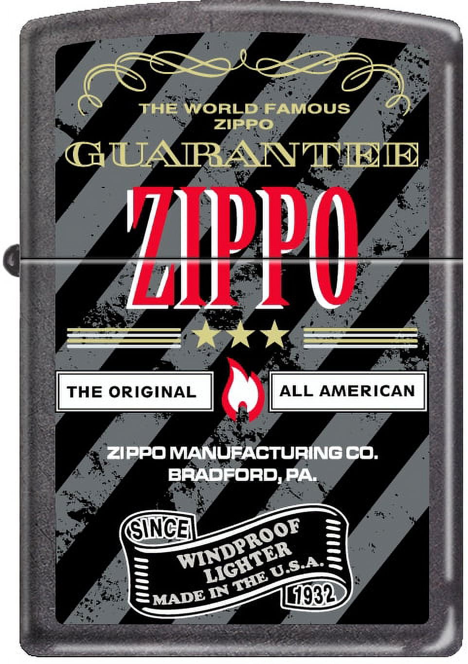 Zippo World Famous Guarantee, All American Lighter Poster, Grey Dusk ...