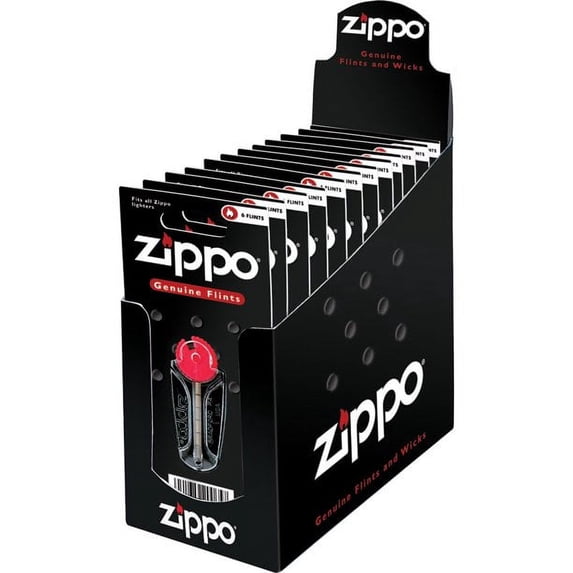 Zippo ZO20065 Lighter Flint Cards 24 Display Box - Walmart.com