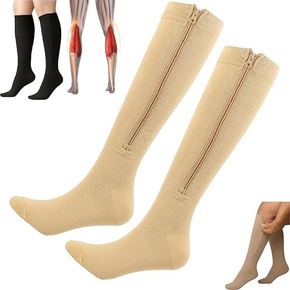 Zippra Zipper Compression Socks for Men, Zippra Medical Compression ...