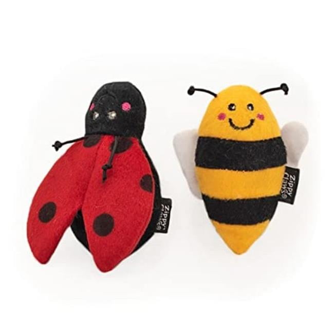 Zippy Paws 817114 Claws Ladybug & Bee Cat Toy - Pack of 2 - Walmart.com