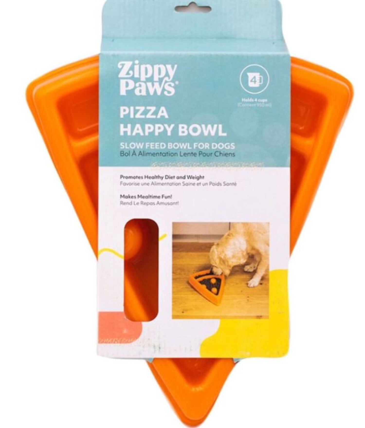Zippy Paws Pizza Happy Bowl Slow Feeder - Walmart.com