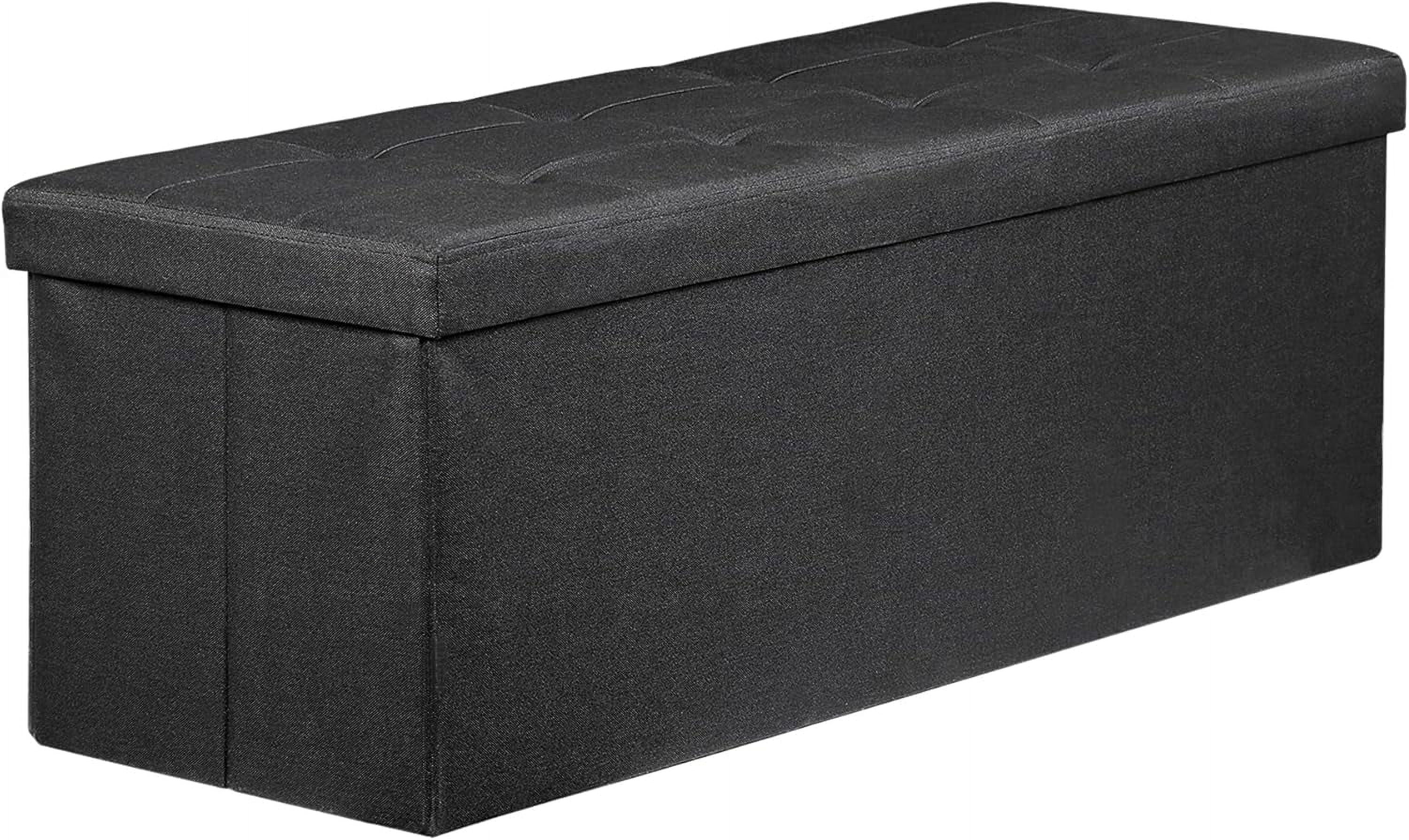 ZippyCart 43Inches Storage Ottoman Bench, Folding Footrest Padded Seat ...