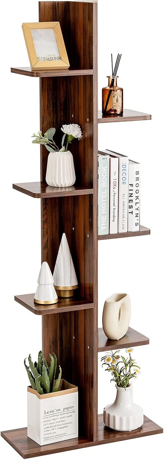 ZippyCart 7-Tier Bookshelf, Multipurpose Storage Shelf Space-Saving ...