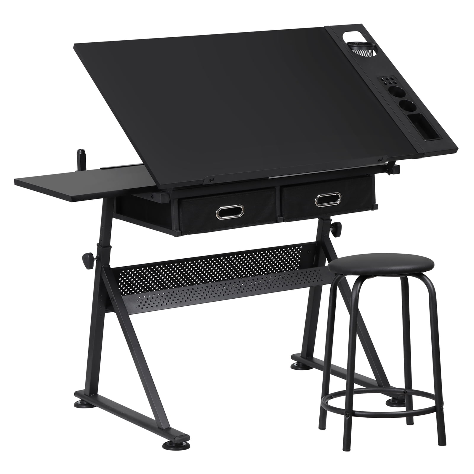 ZippyCart Drafting Table w/Stool,Height Adjustable Drafting Table for ...