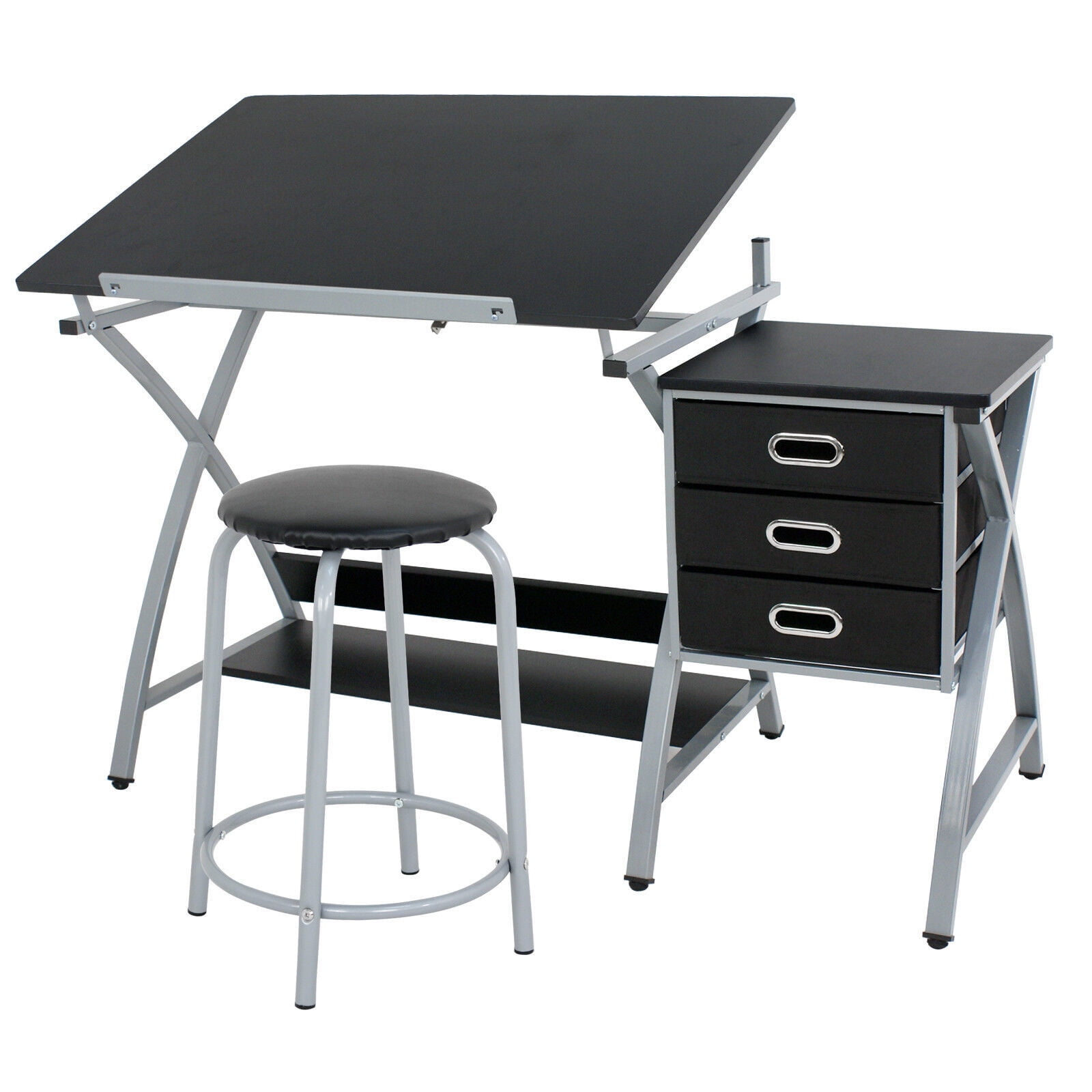 ZippyCart Drafting Table w/Stool,Height Adjustable Drafting Table for ...
