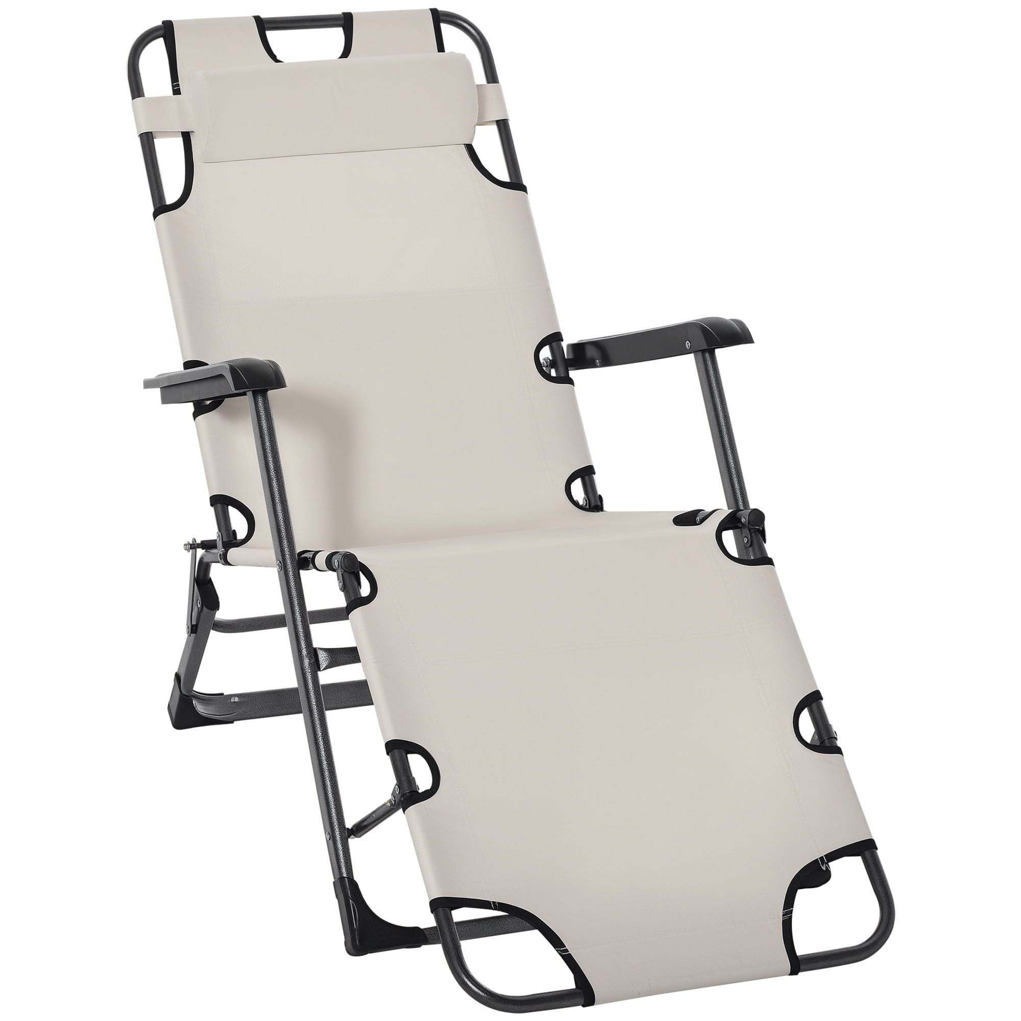 ZippyCart Folding Chaise Lounge Chair for Outside, 2-in-1 Tanning Chair ...