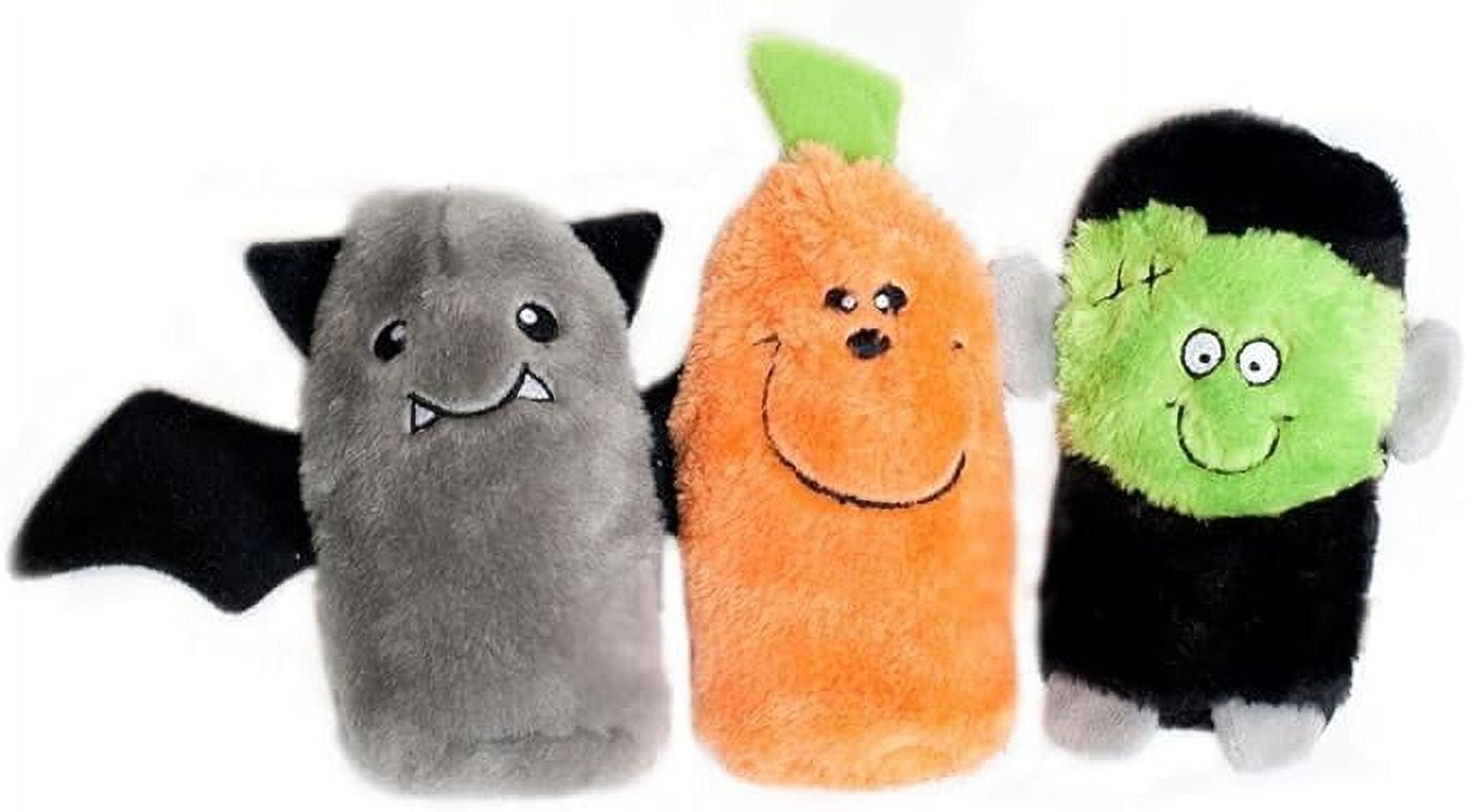 ZippyPaws Halloween Squeakie Buddies - Bulk 3 Pack of Spooky Stuffing ...
