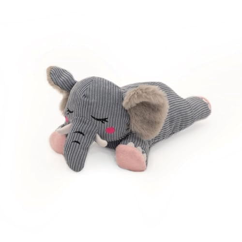ZippyPaws Snooziez with Shhhqueaker - Elephant Dog Toy with Silent ...