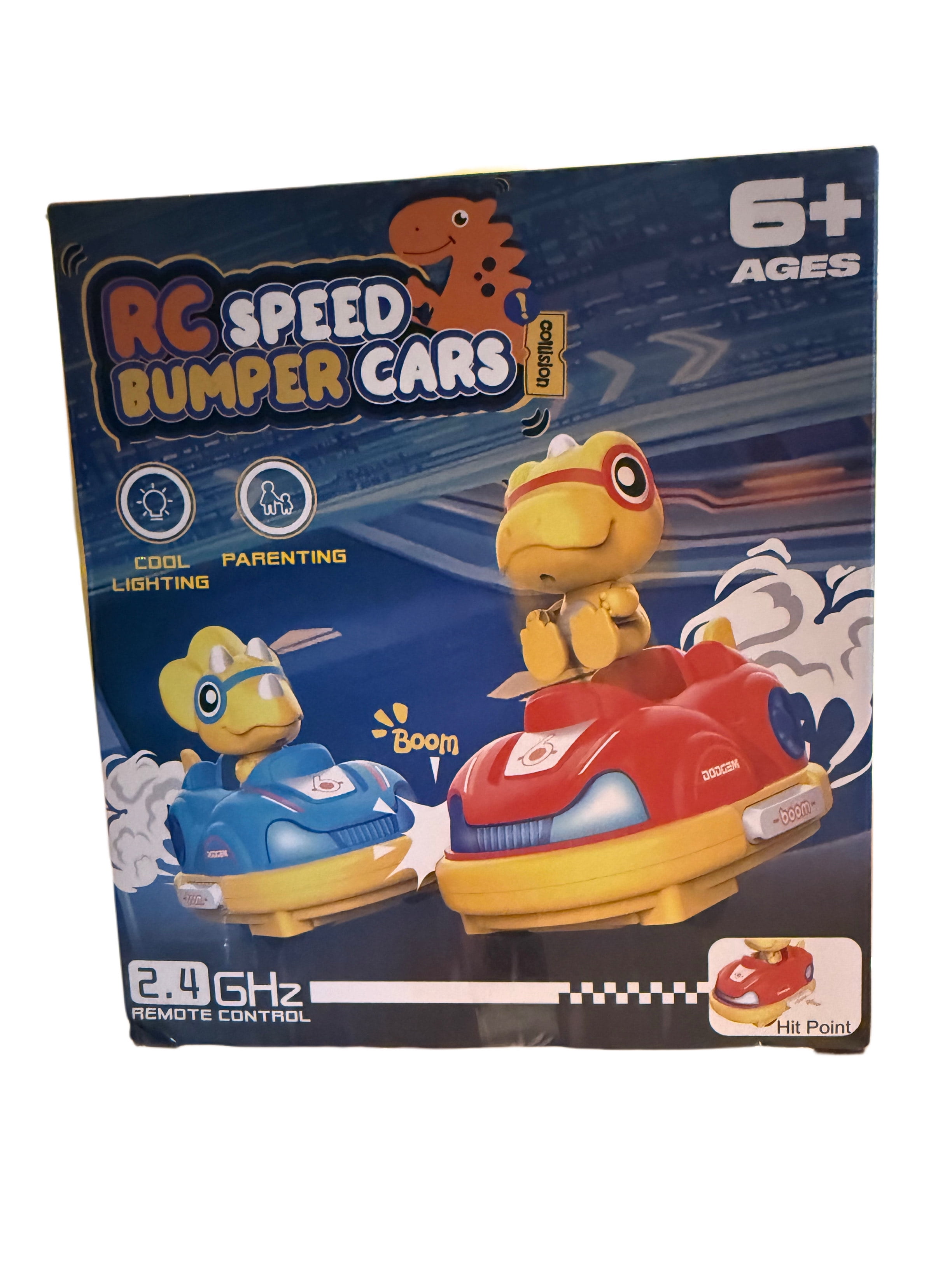 ZippyZoom Remote Control Bumper Car Set- the Dino Series - Contains 2 ...