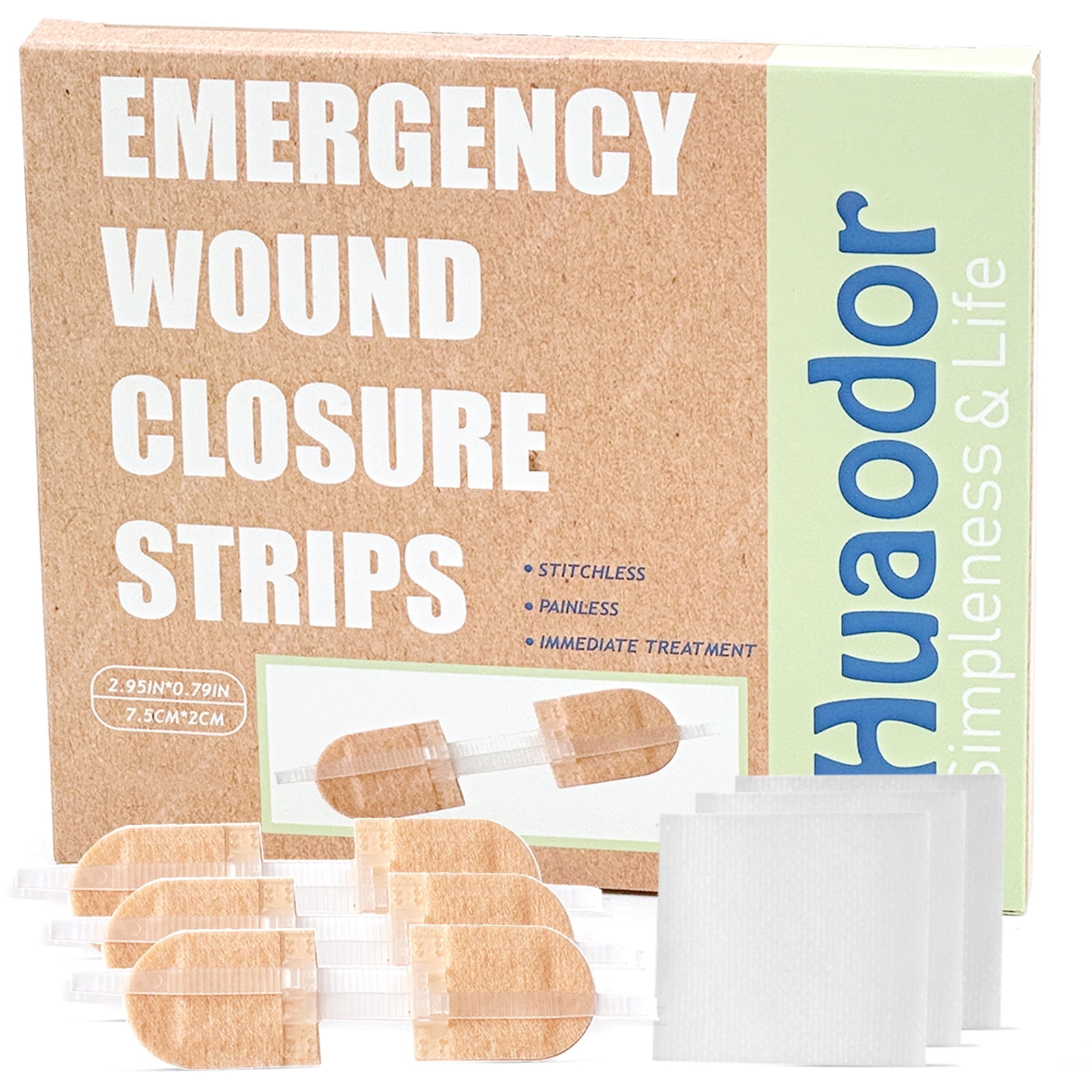 Zipstitch Emergency Wound Closure Device - Huaodor 3pk Laceration ...