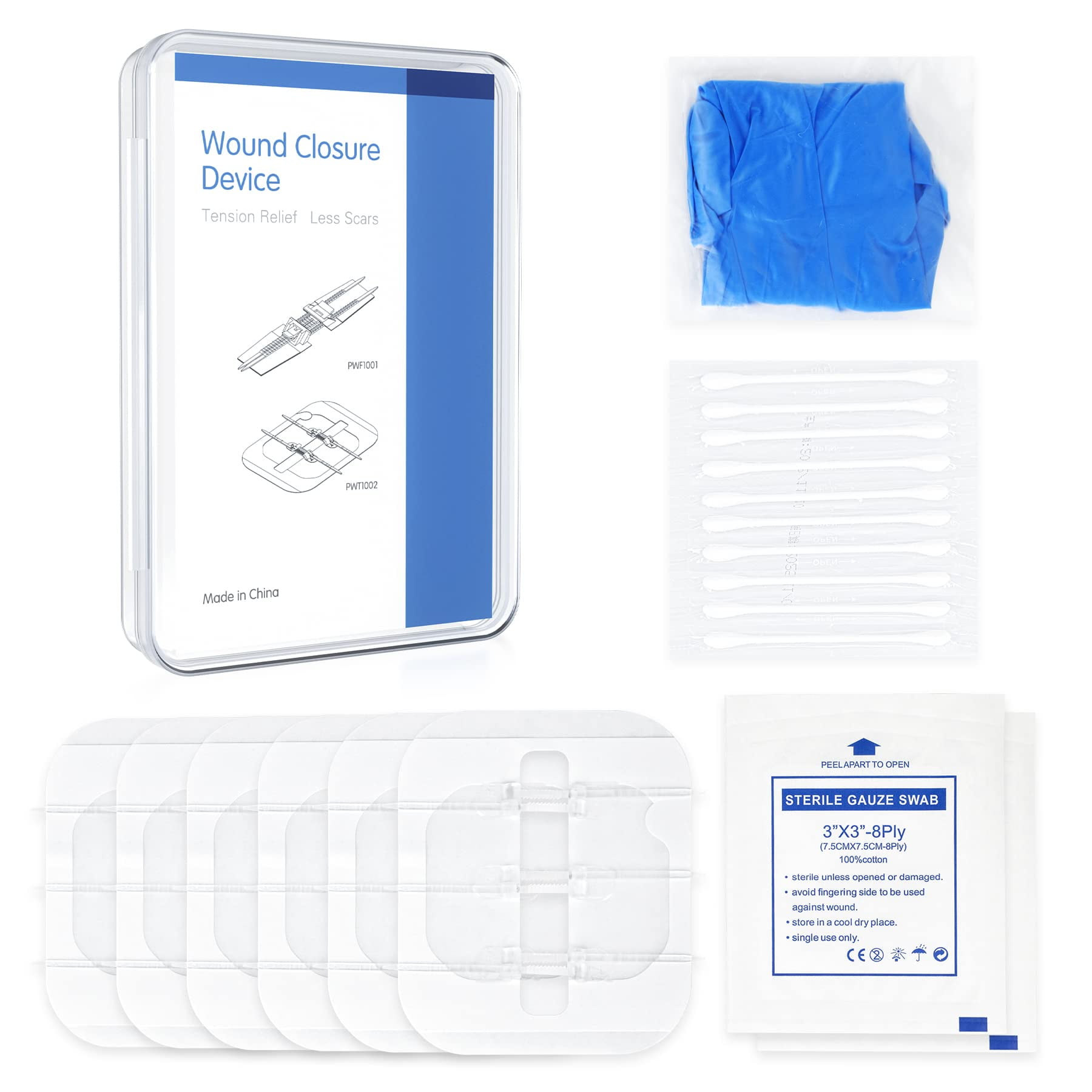 Zipstitch Laceration Kit - Emergency Wound Closure Device, Steri Strips ...