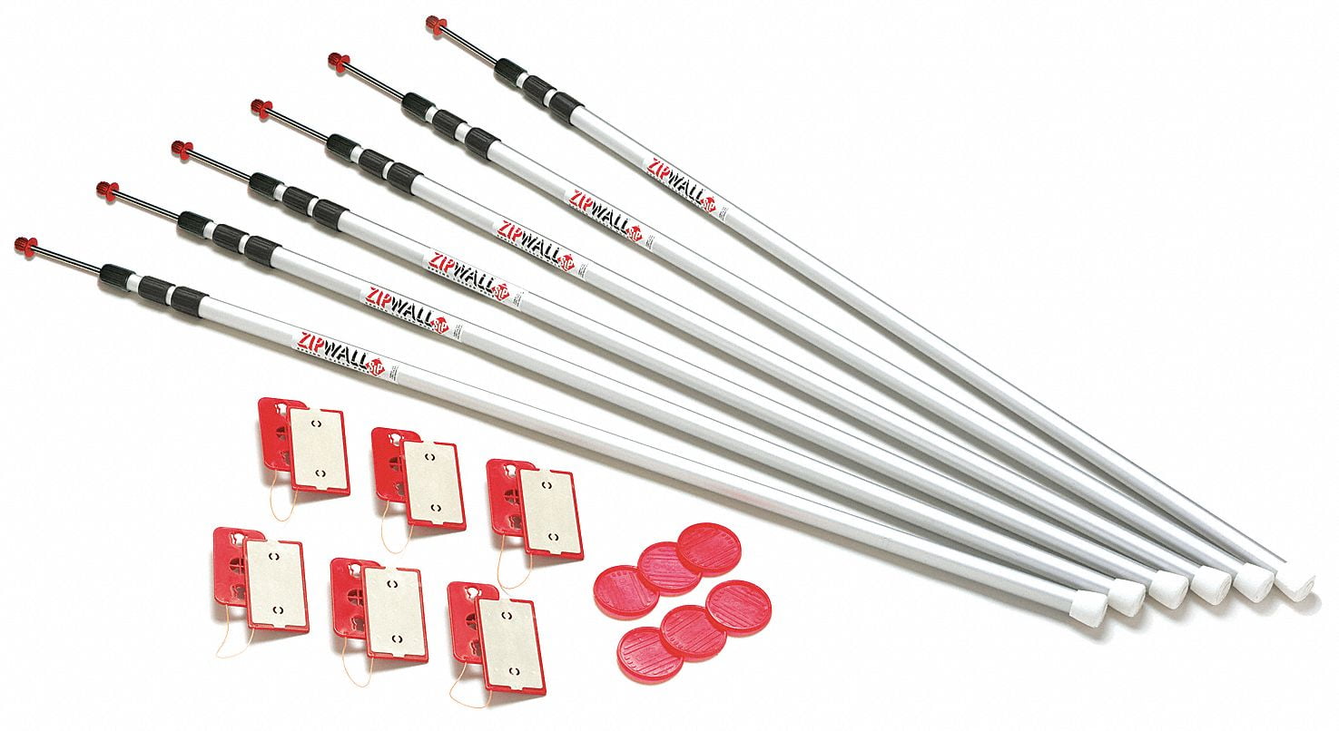 Zipwall SLP6 12 ft. Spring Loaded Poles 12 ft. - Walmart.com
