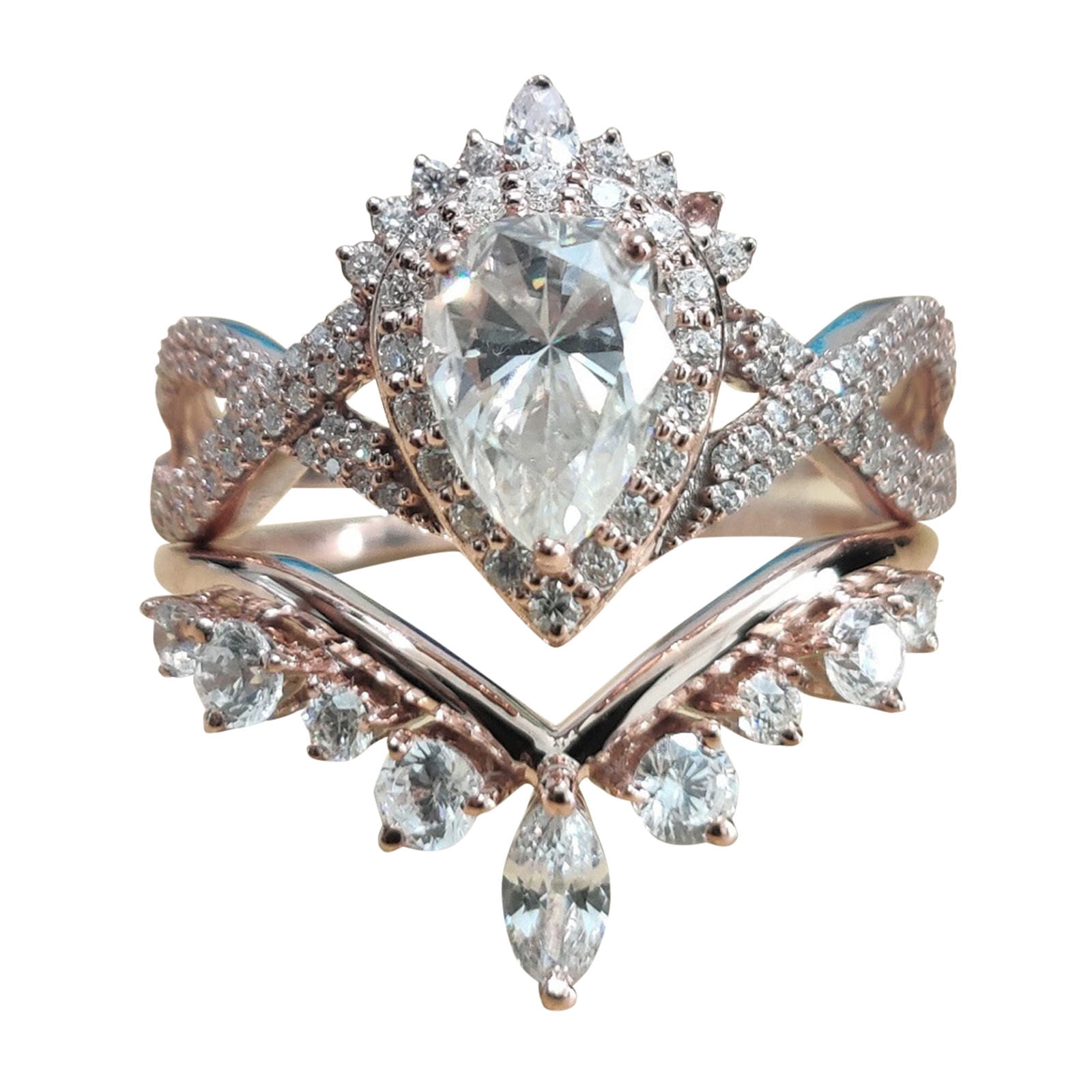 Zircon Ring For Women Vintage Ring Trendy Handmade Jewelry Flexible ...