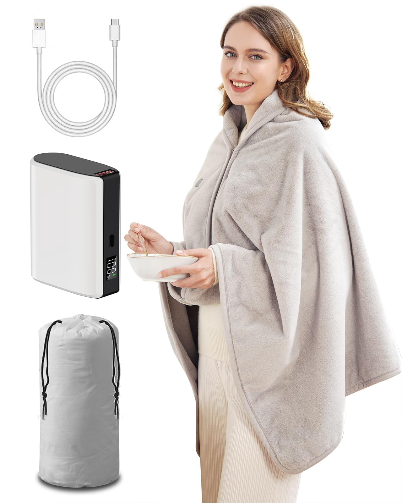 Zireot Cordless Battery Operated Outdoor Portable Electric Blanket ...