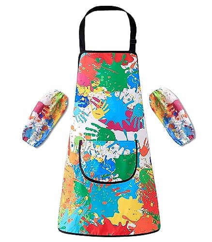 Zireot Kids Waterproof Smock – Long Sleeve Stain & Oil Resistant, Easy ...