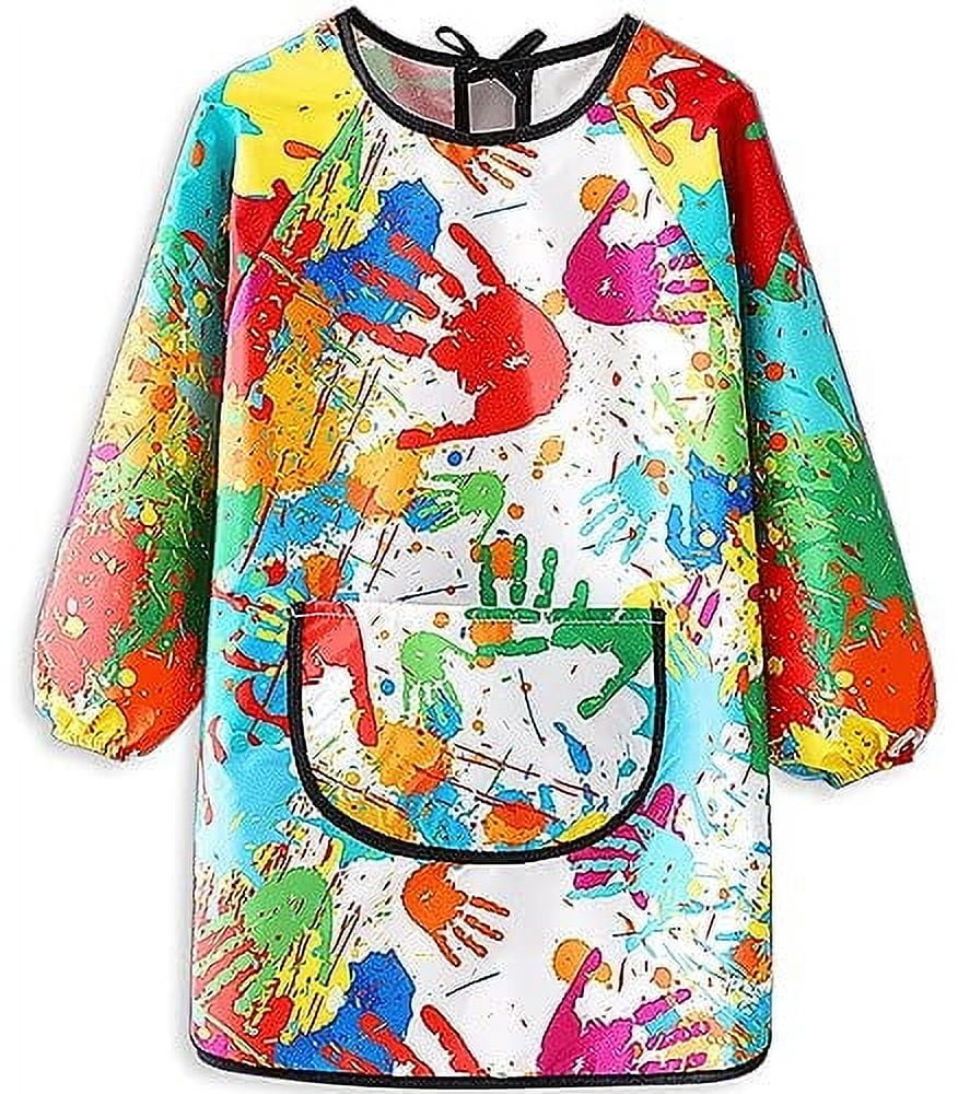 Zireot Kids Waterproof Smock – Long Sleeve Stain & Oil Resistant, Easy ...