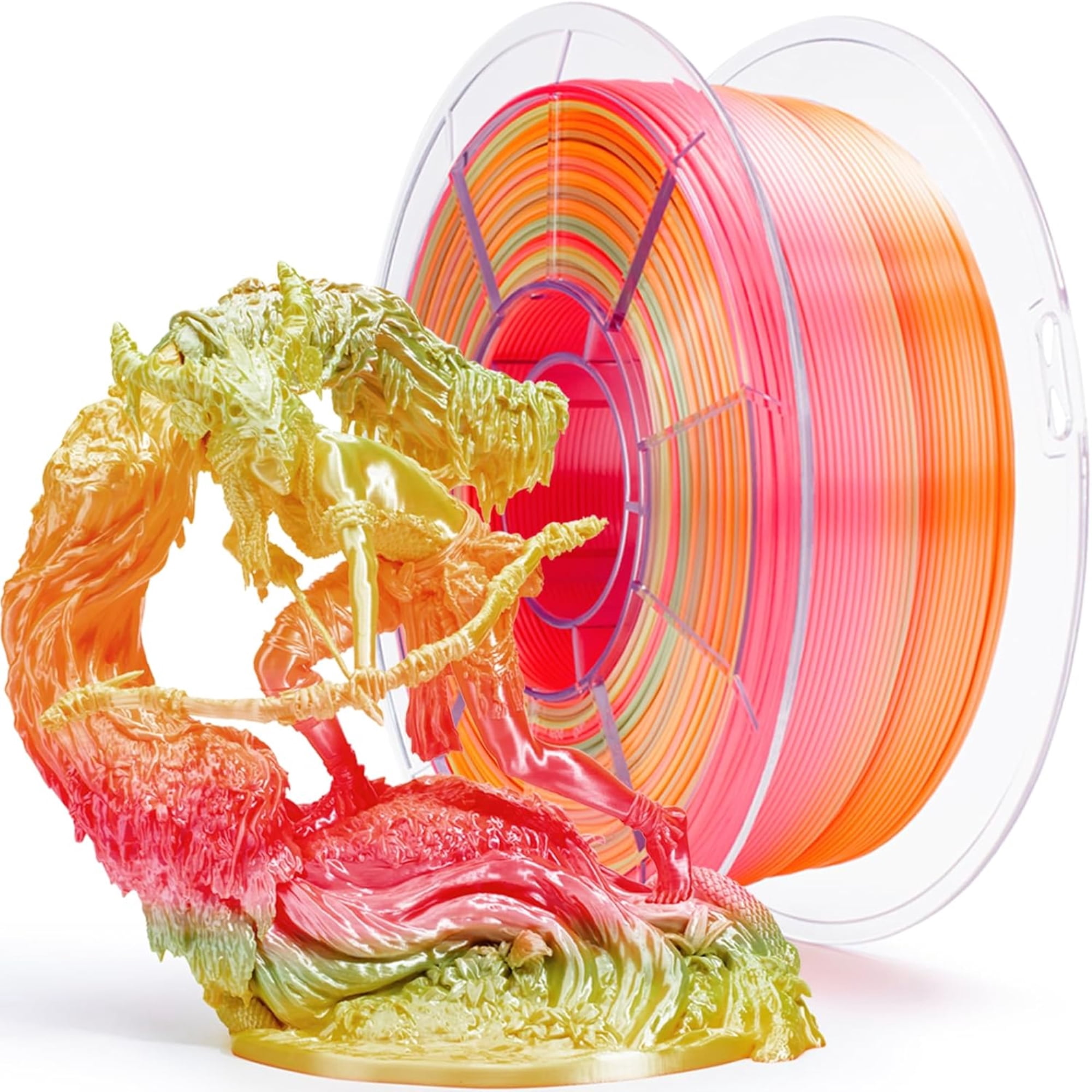 Ziro 3D Gradient Silk PLA Filament 1.75mm 1kg, Vital heat - Walmart.com