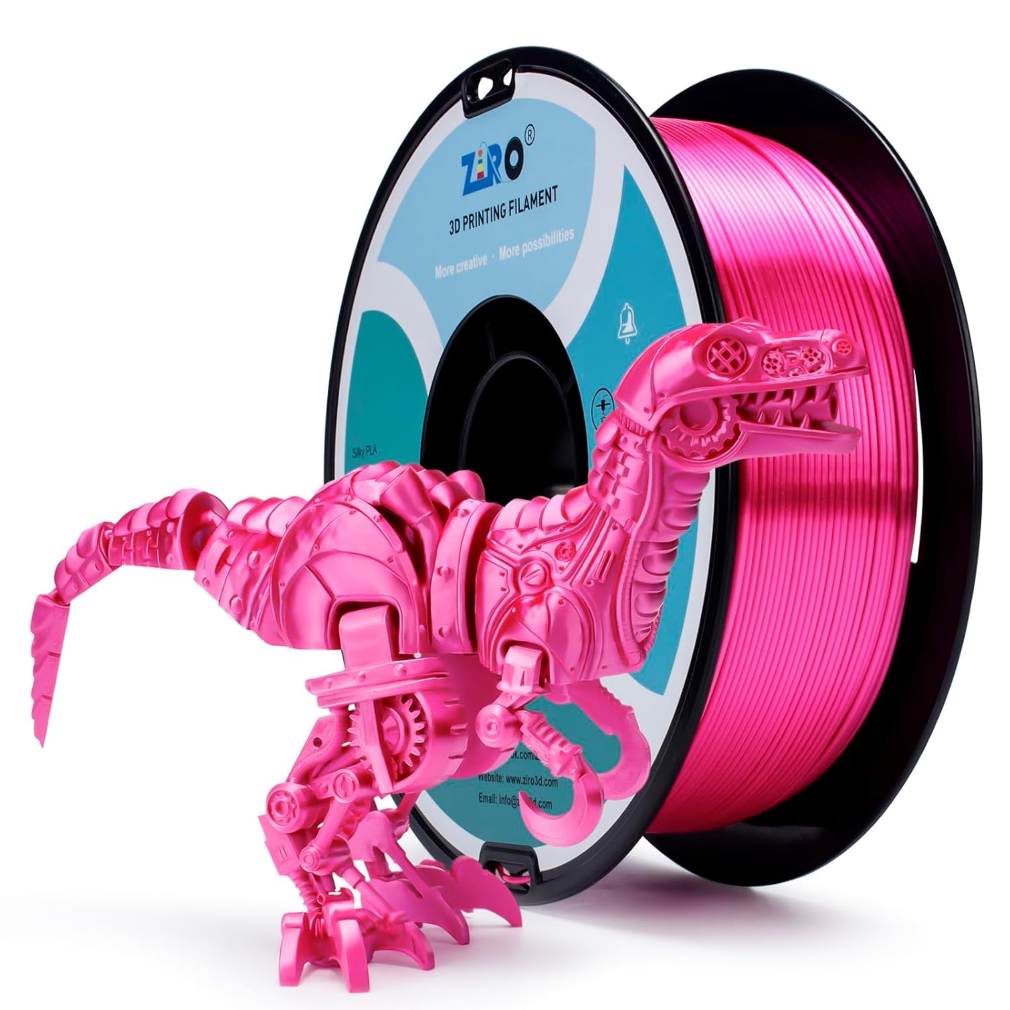 Ziro 3D Silk PLA Filament 1.75mm 1kg, Rose - Walmart.com