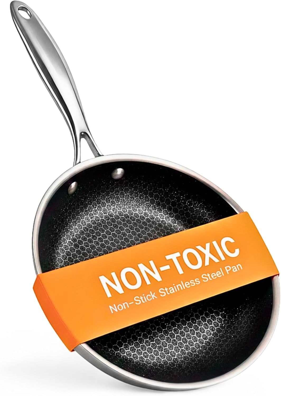 Non-Toxic Frying Pan, Non Stick 8" Fully Clad for Fast & Even Heat ...