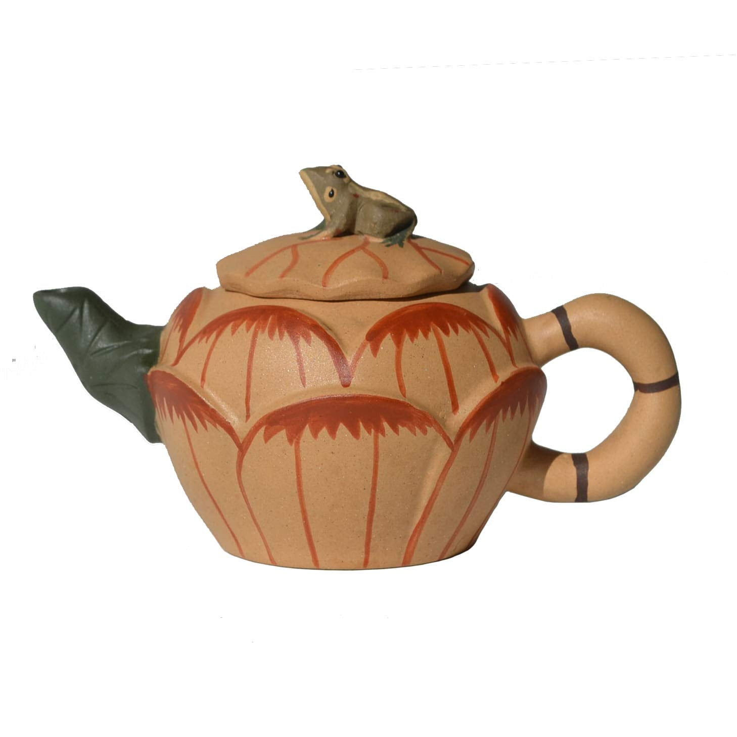 Zisha Teapot Handmade Chinese Yixing Clay Frog Lotus Pot Gongfu Tea Set ...
