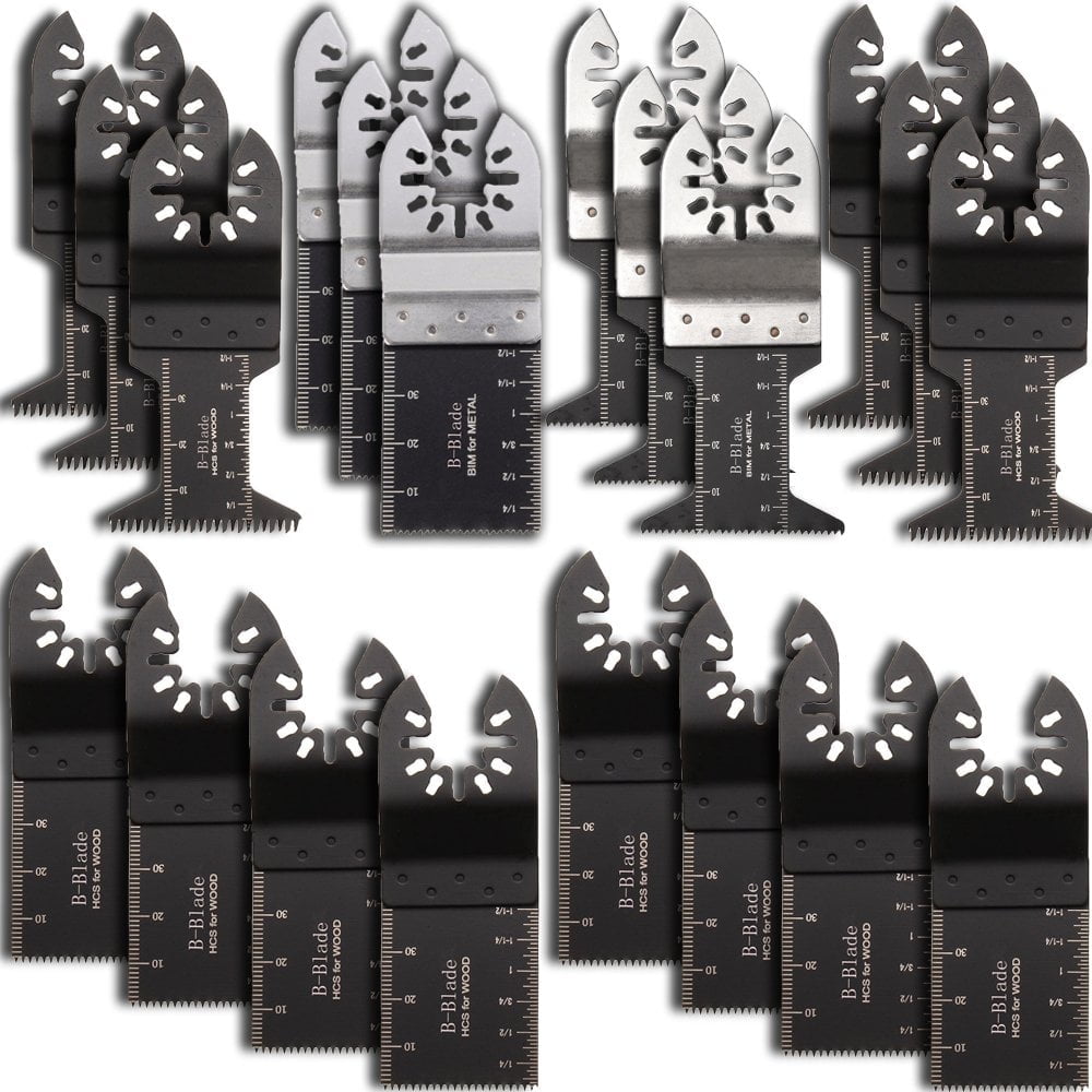 20 Pcs Mix Oscillating Saw Blades, Professional Wood/Metal Universal ...
