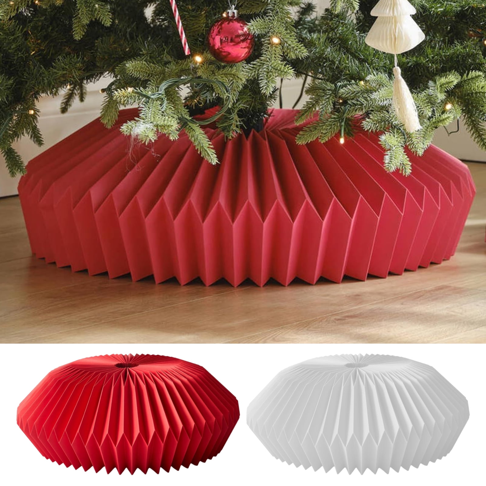 Ziurtnc Honeycomb Christmas Tree Collar Tree Base Stand Cover Folding ...