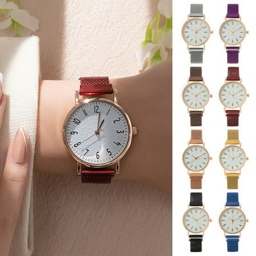 Eosunjian Bracelet Watch Macaron Color Quartz Movement Round Dial ...
