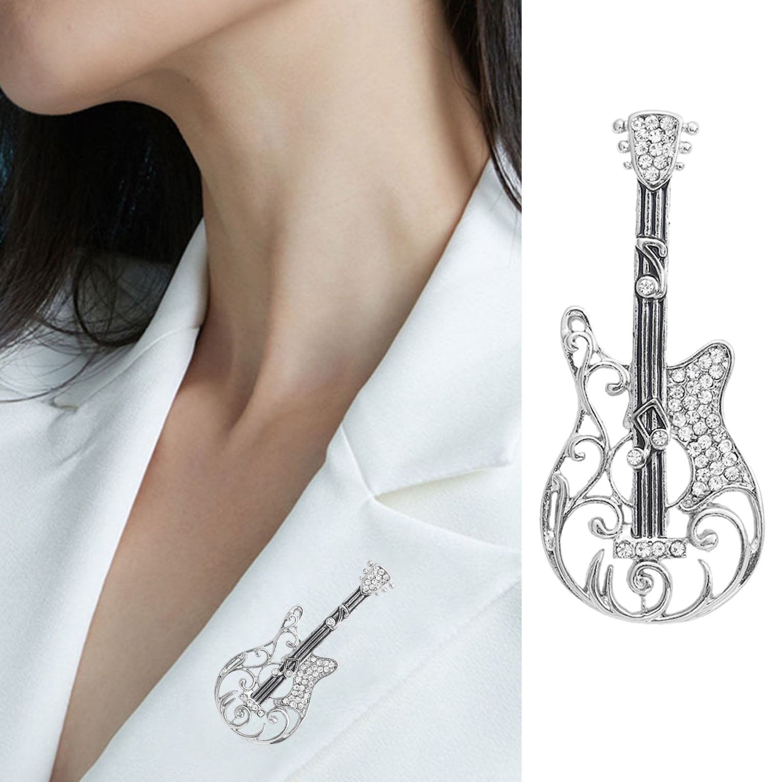 Ziurtnc Retro Versatile Ladies Brooch Exquisite Rhinestone-studded ...