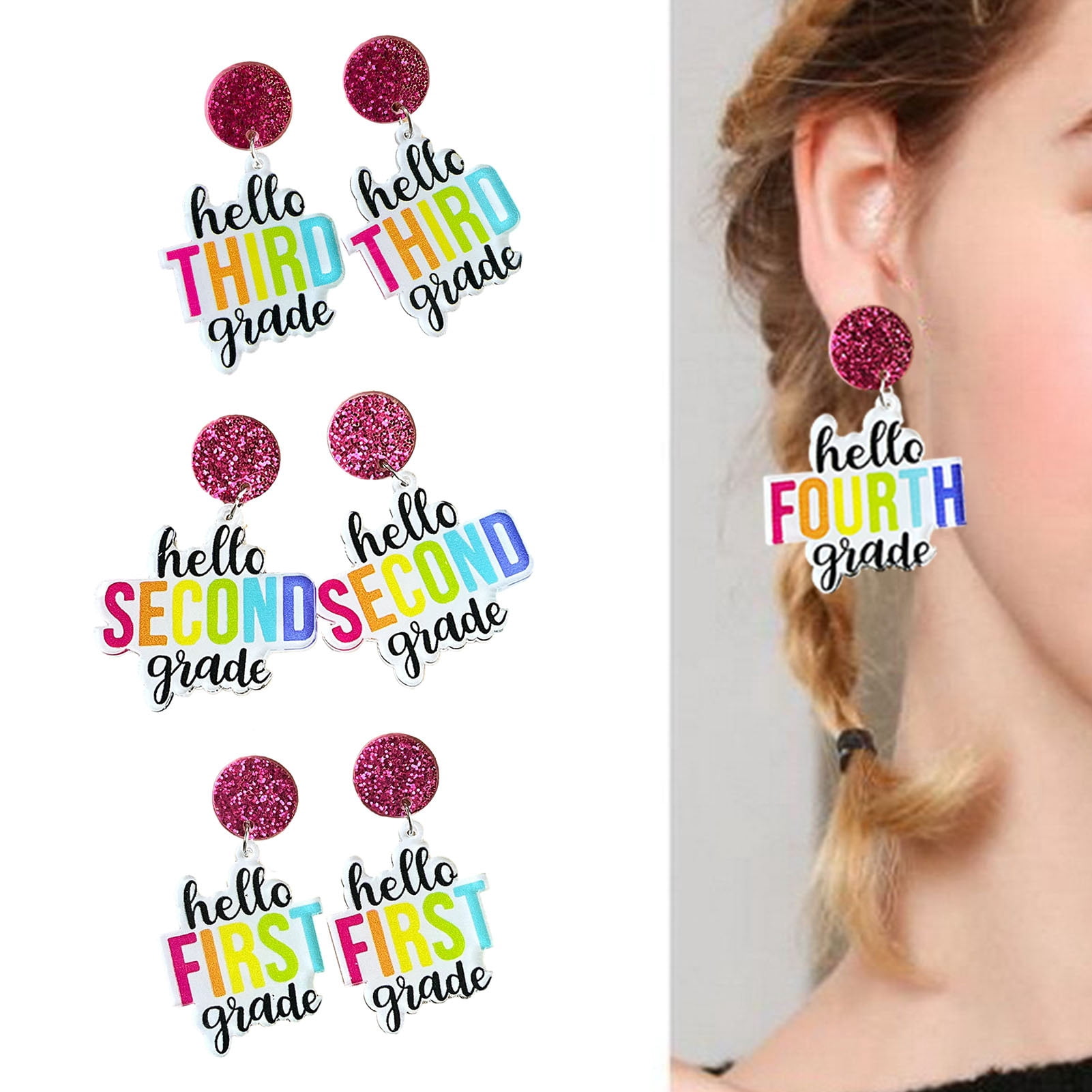 Ziurtnc Students Hanging Earrings Teachers Day Earrings Opening Season ...