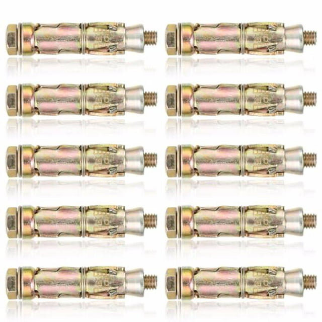 Ziuscore 10pcs/set Professional Rawl Plugs Concrete Ground Anchor Bolts ...