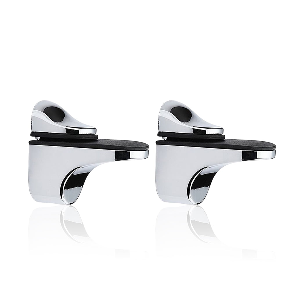 Ziuscore 2 Pieces Small Shelf Bracket Glass Wood Support Polished ...