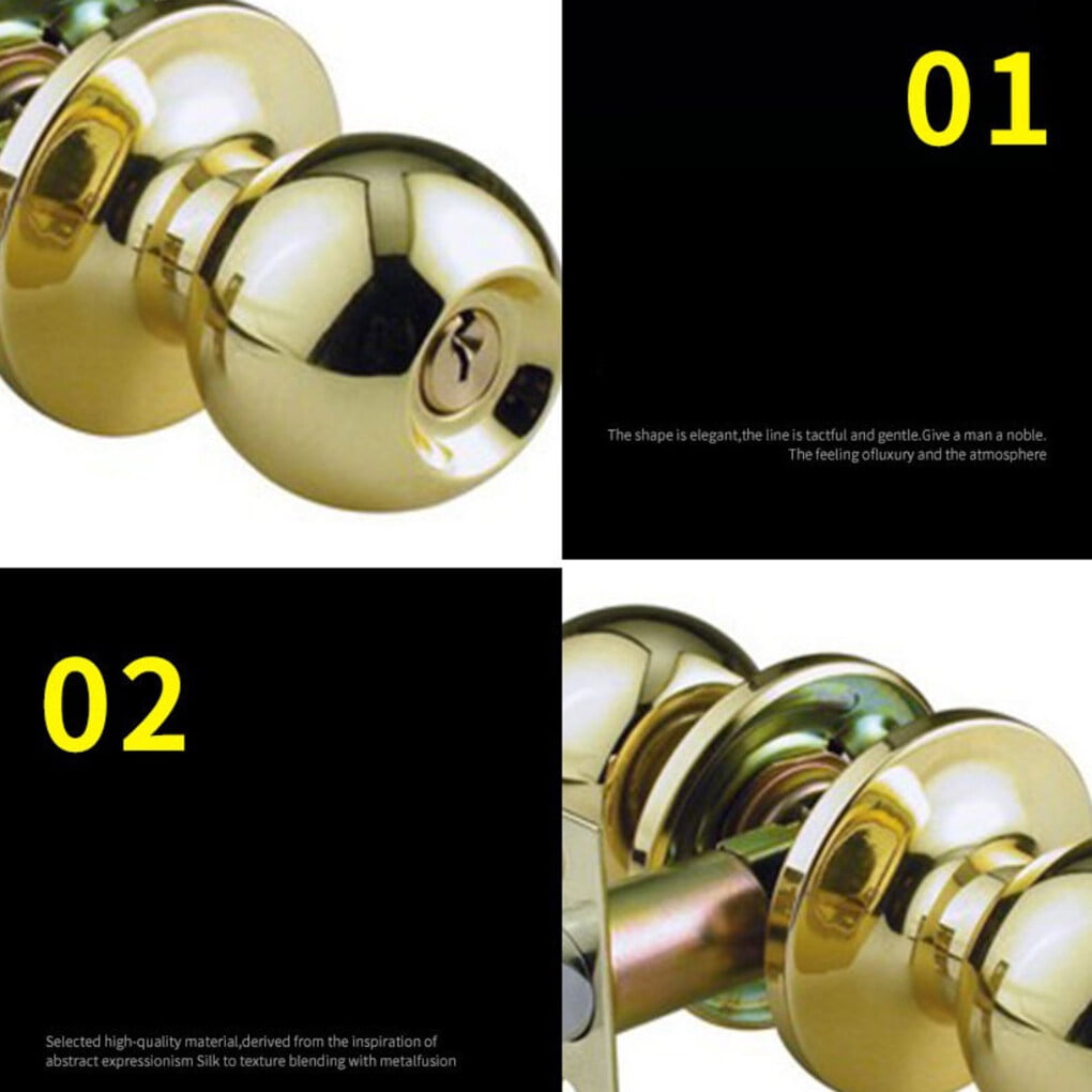 Ziuscore Spherical Door Handle Knobs Stainless Steel Bedroom Living ...