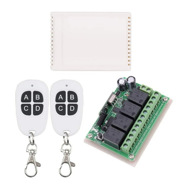Ziuscore Universal Garage Door Receiver Transmitter 4 Channel Relay ...