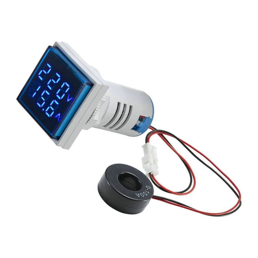 Ziuscore Voltmeter Digital Display Monitor Dual Ammeter Hertz Compact ...
