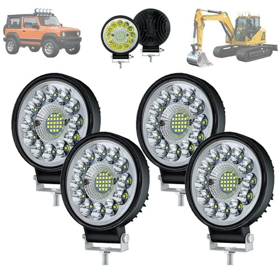 Ziveseller 4-Inch 99w LED Pod for Off-Road,Round Spot Beam Work Lights ...