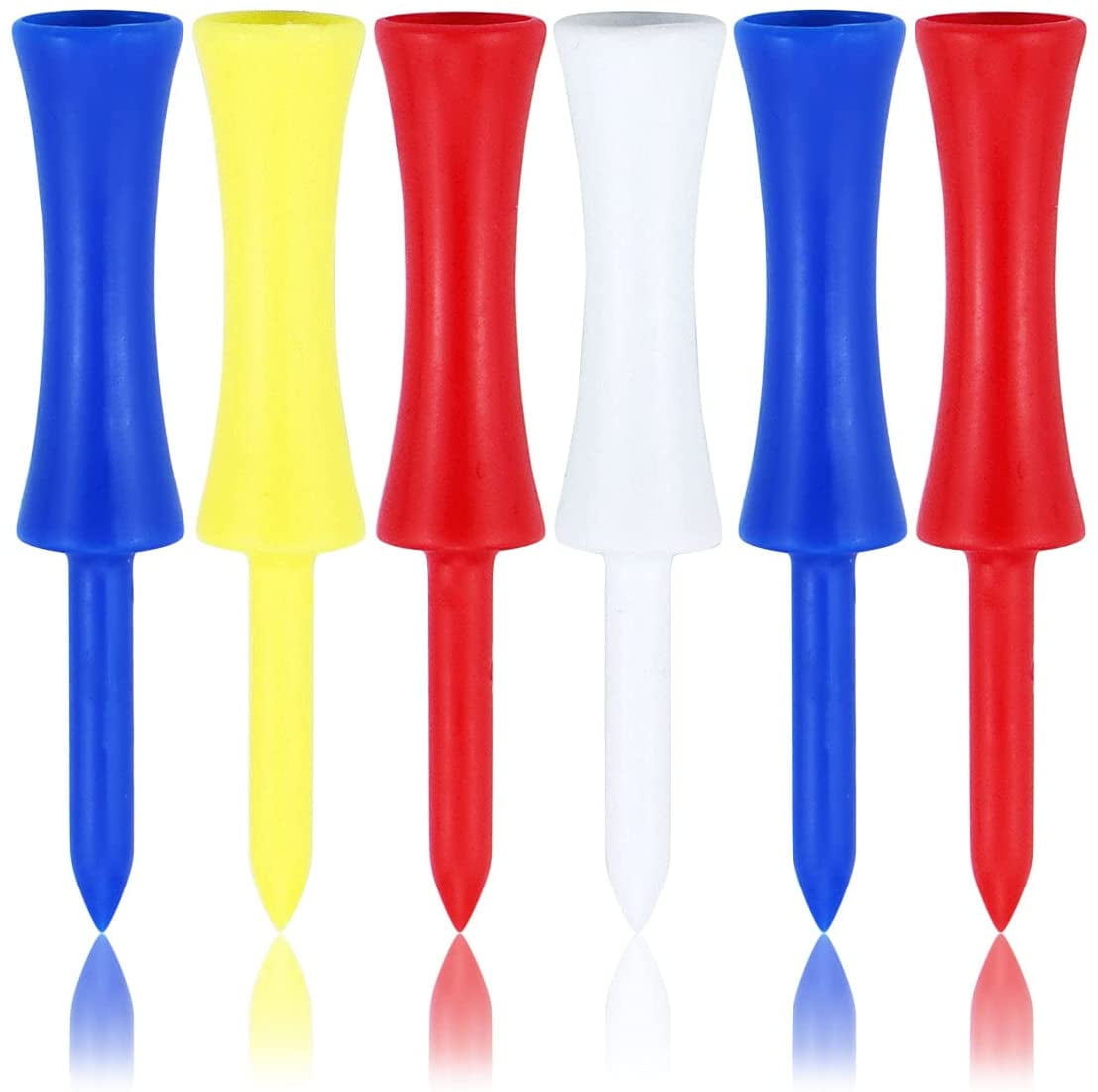Zivisk Golf Tees Plastic Step Down Tees 100 Count?Mixed Color,70mm ...