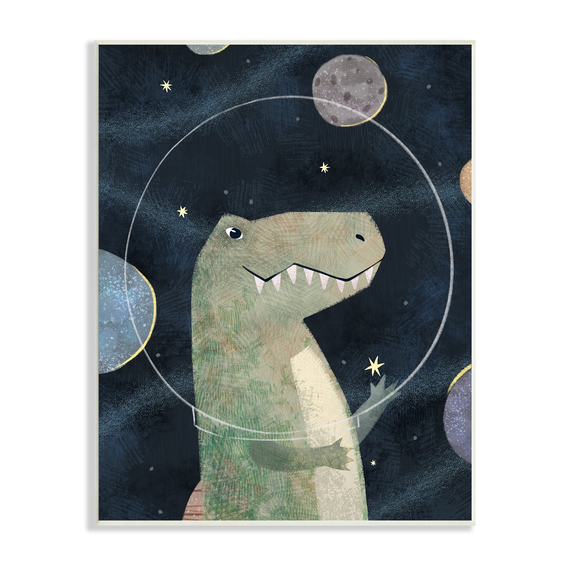 Outer Space Dinosaur Glass Helmet Planets 10x15 Framed Art Print ...